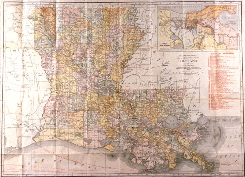 Rand McNally New Commercial Atlas Map of Louisiana, The | Louisiana ...