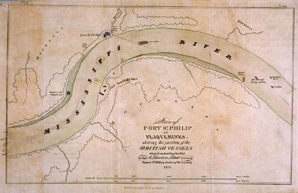 Plan of Fort St. Philip at Plaquemines, shewing (sic) the position of ...