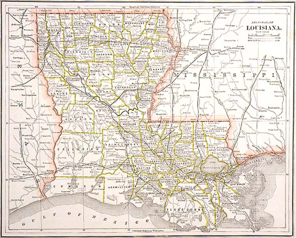 Atlas Map, of Louisiana | Louisiana State Museums