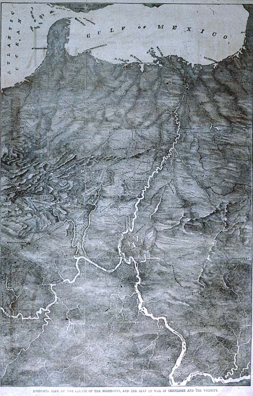 Bird's Eye View of the Course of the Mississippi, and the Seat of War ...