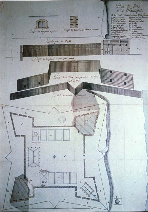 Plan du fort De Maurepats (sic) [Fort Maurepas] | Louisiana State Museums