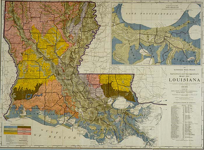 Louisiana State Board of Agriculture and Immigration's Map of Louisiana ...